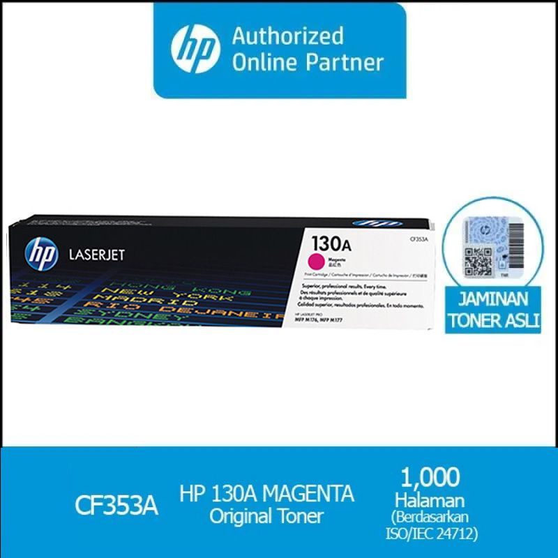 HP 130A Magenta Original LaserJet Toner Cartridge (CF353A)