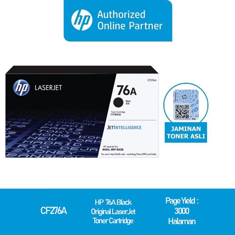 HP 76A Black Original LaserJet Toner Cartridge ( CF276A )