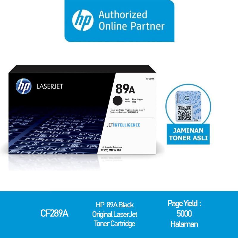 HP 89A Black Original LaserJet Toner Cartridge ( CF289A )