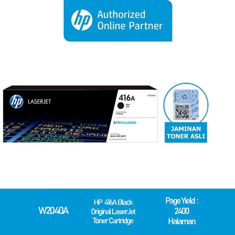 HP 416A Black Original LaserJet Toner Cartridge W2040A