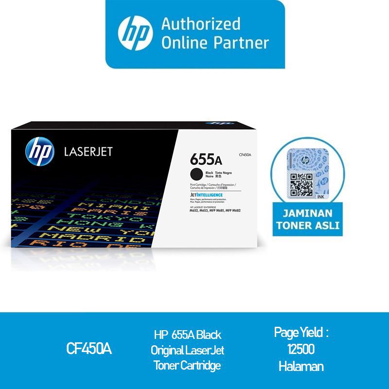 HP 655A Black Original LaserJet Toner Cartridge ( CF450A )