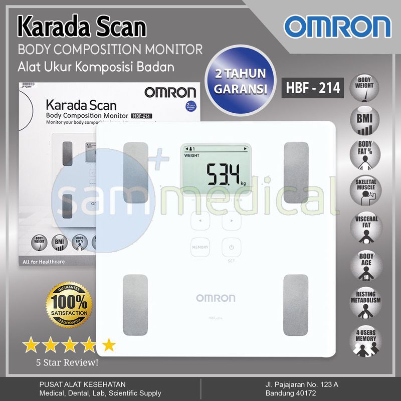 OMRON Karada Scan Body Composition Monitor / Timbangan Badan Digital ...