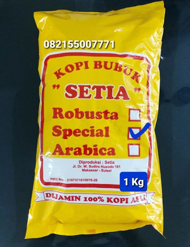 Kopi Bubuk Setia Kemasan Plastik 1 Kg
