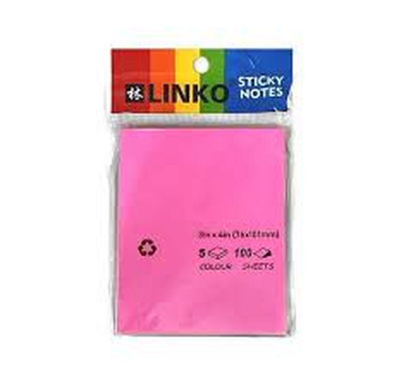 LINKO Sticky Notes 76 X 101MM WARNA TUMPUK / RAINBOW