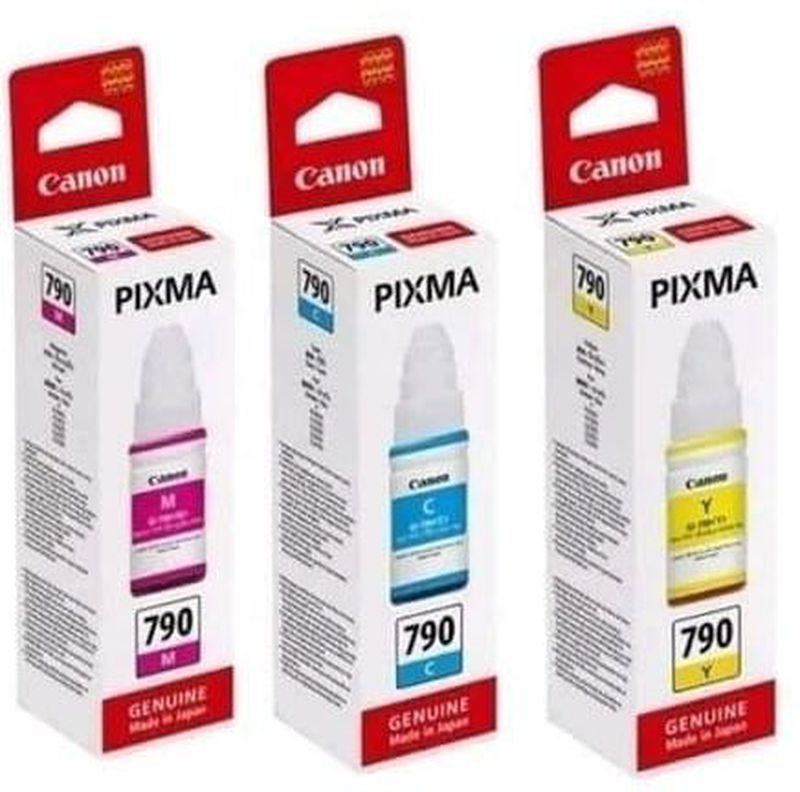 TINTA CANON GI - 790 (C,Y,M) WARNA ORIGINAL