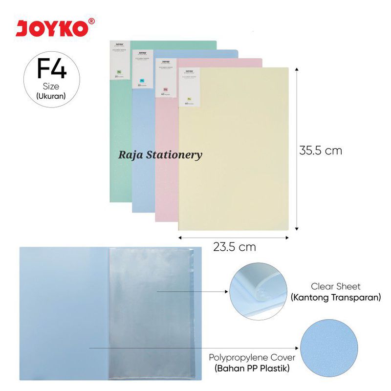 Map Dokumen Album / Document Keeper A4 F4 Clear Holder