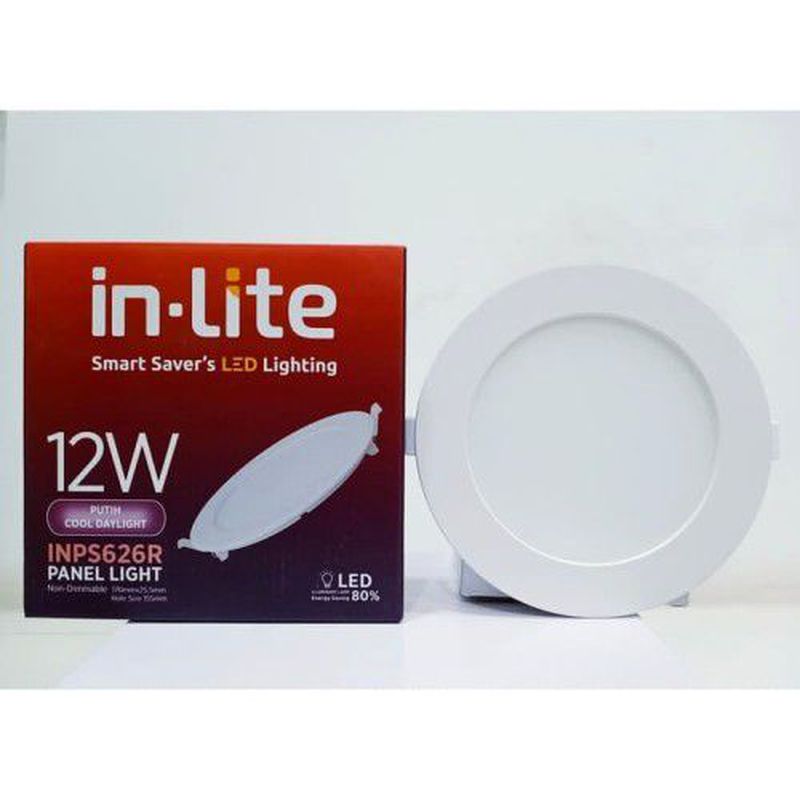 Lampu LED Inlite 12 wat Bulat