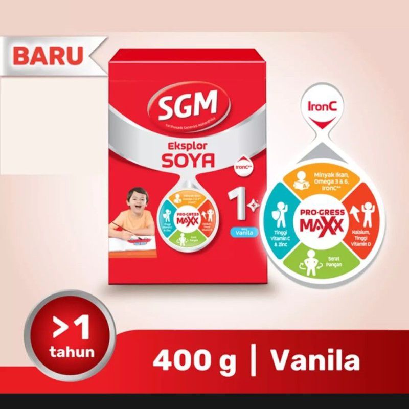 sgm soya 1+ 400 gram vanila