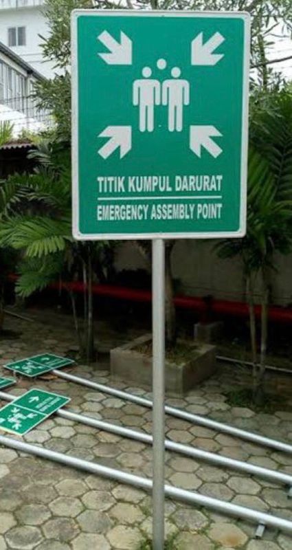 Rambu Tiang Titik Kumpul | CITRA PILAR MANDIRI