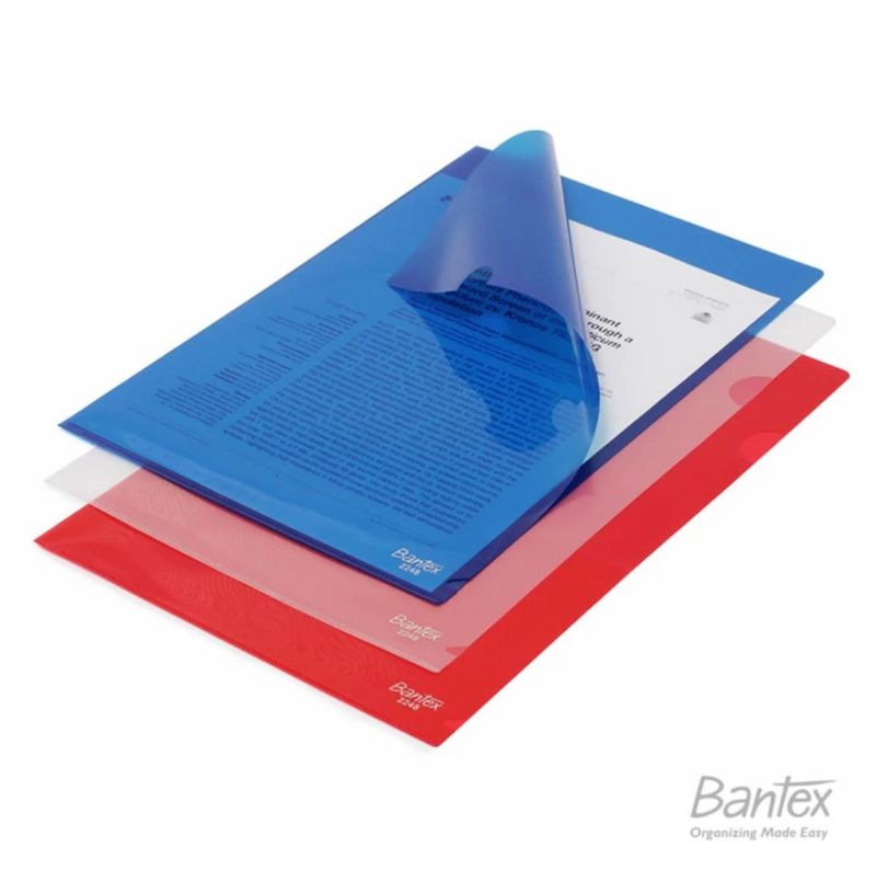 Clear Sleeve L Folder Folio Bantex 2448 - Merah