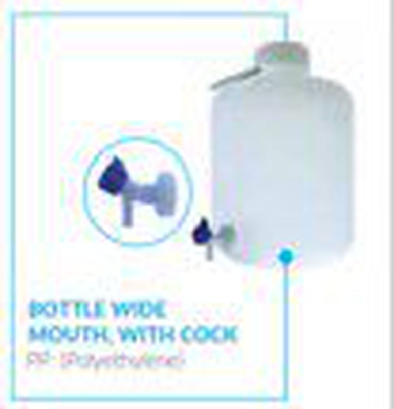 Bottle Wide Mouth, With Cock Polyethylene; 20L