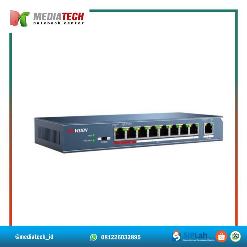 SWITCH HUB HIKVISION 8 PORT POE