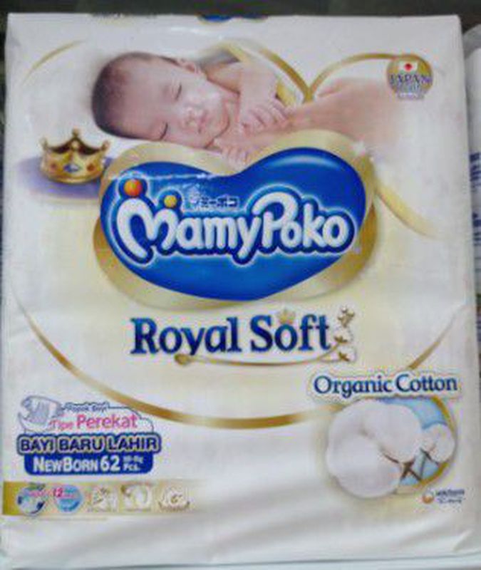 MamyPoko Perekat Royal Soft Organic Cotton - NB 62 - XXL