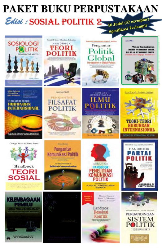 PAKET BUKU PERPUSTAKAAN EDISI BUKU SOSIAL POLITIK 2 - Cover Fc Isi Hp
