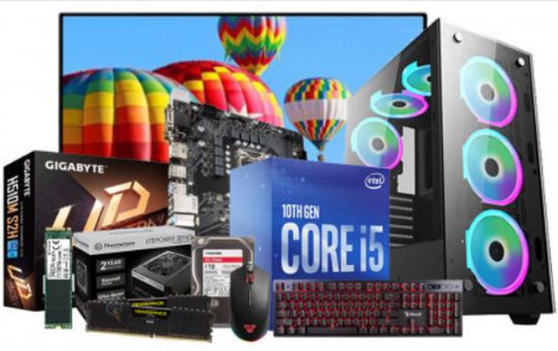 Paket INTEL CORE i5 10400 (H510M-K/SSD256, HDD 1 TB . Ram 8 GB LED 22