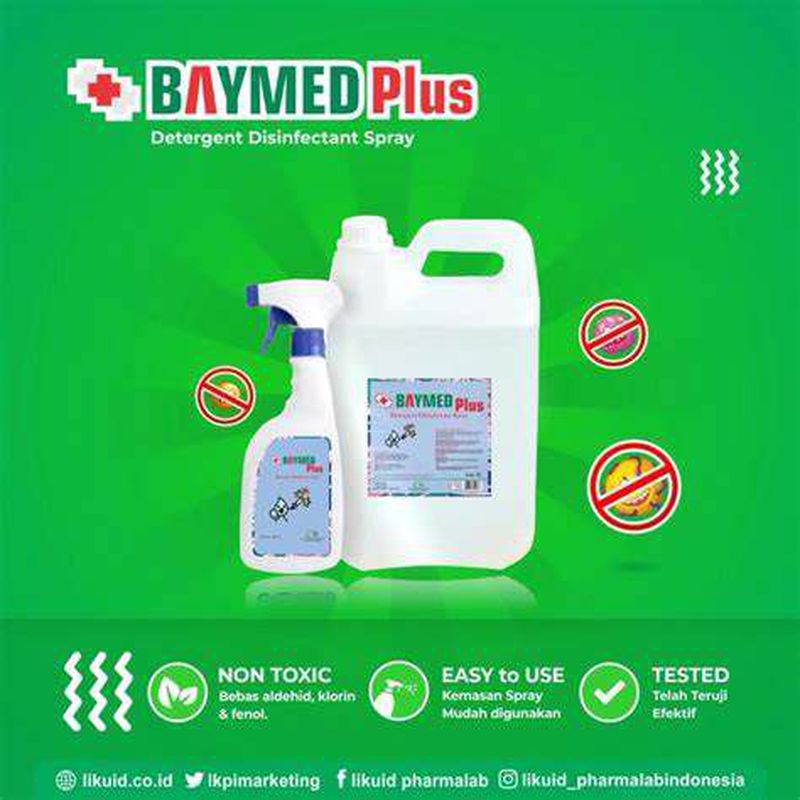 BAYMED PLUS DISINFECTANT SPRAY 750ml (LIKUID)