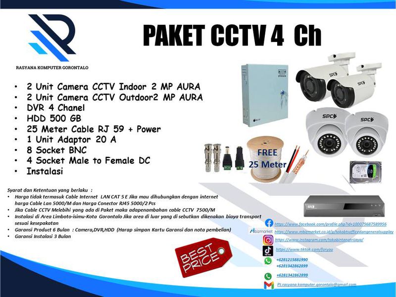 Paket CCTV SPC 4 CH