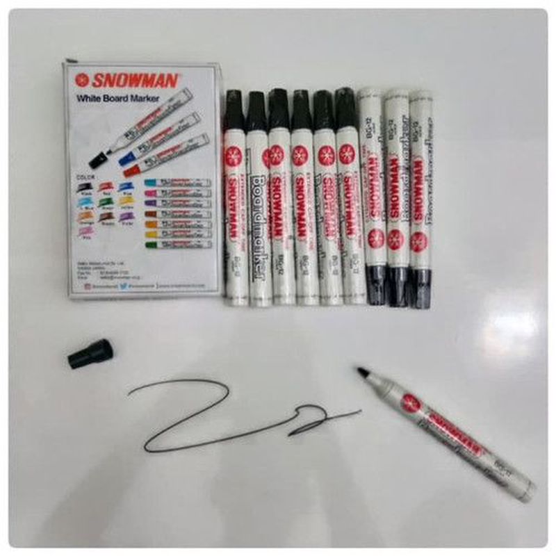 Snowman Spidol Whiteboard Black