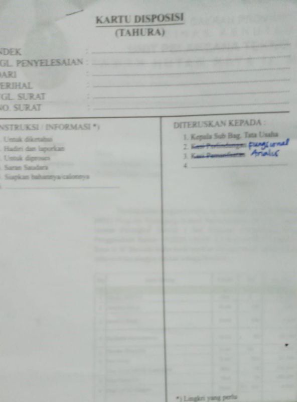 BLANKO DISPOSISI