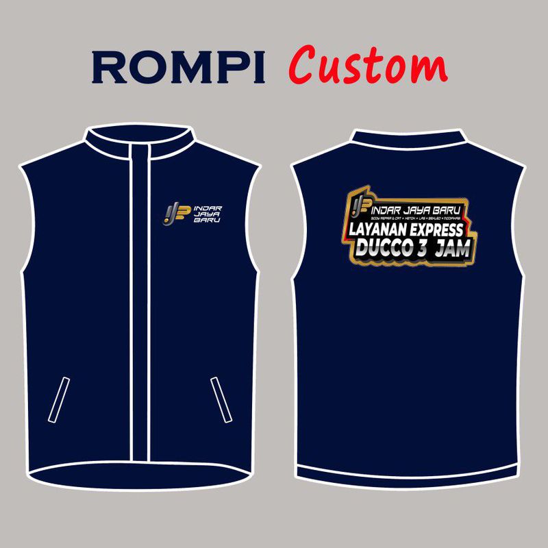 Rompi Custom Sablon dan Bordir