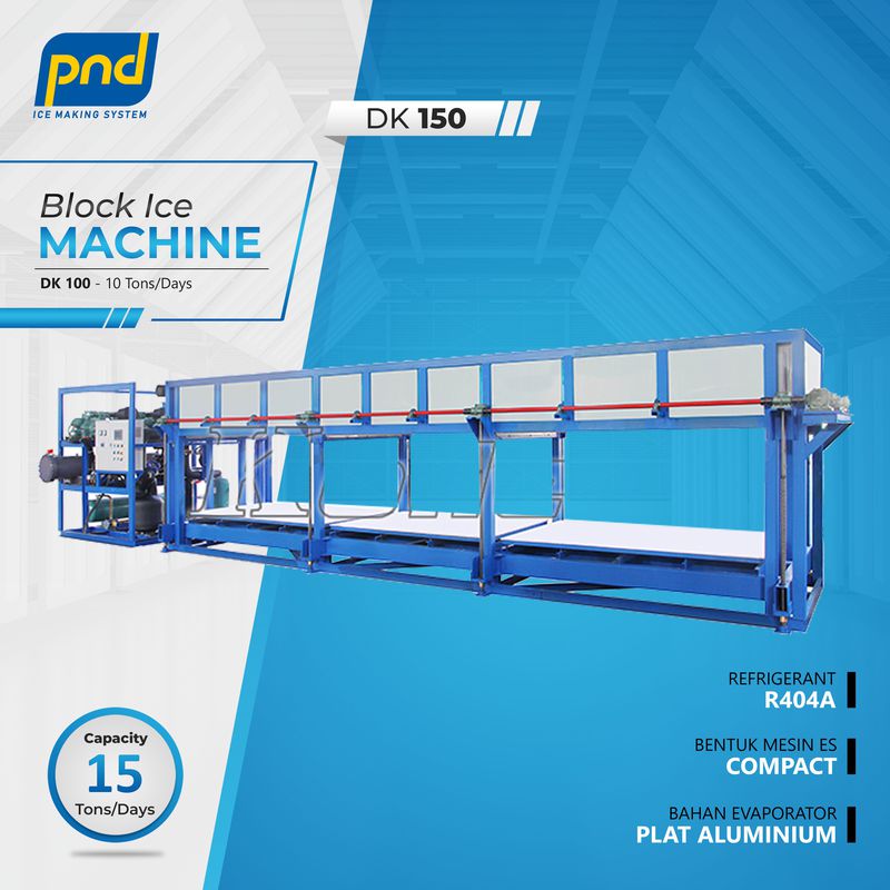 Mesin Pembuat Es Balok | Block Ice Machine | Kapasitas 15 Ton