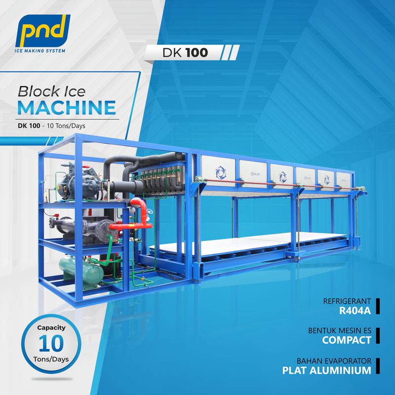 Mesin Pembuat Es Balok | Block Ice Machine | Kapasitas 10 Ton
