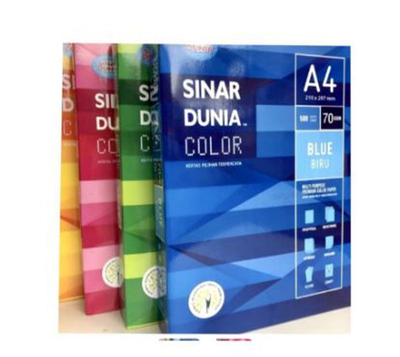 KERTAS HVS A4 WARNA SIDU (RIM) - Biru