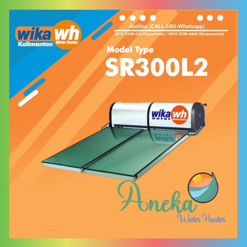 WIKA Tipe SR300L2 Kapasitas 300 Liter Solar Water Heater