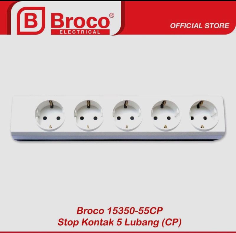 stop kontak broco 5 lubang