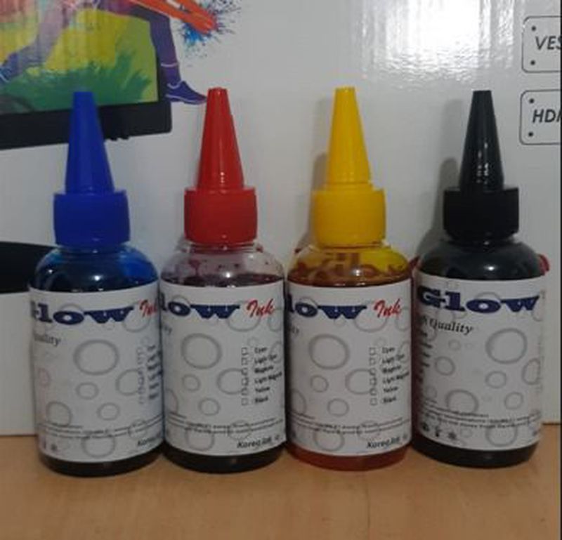 Tinta Printer Glow Ink 100ml Universal - Merah