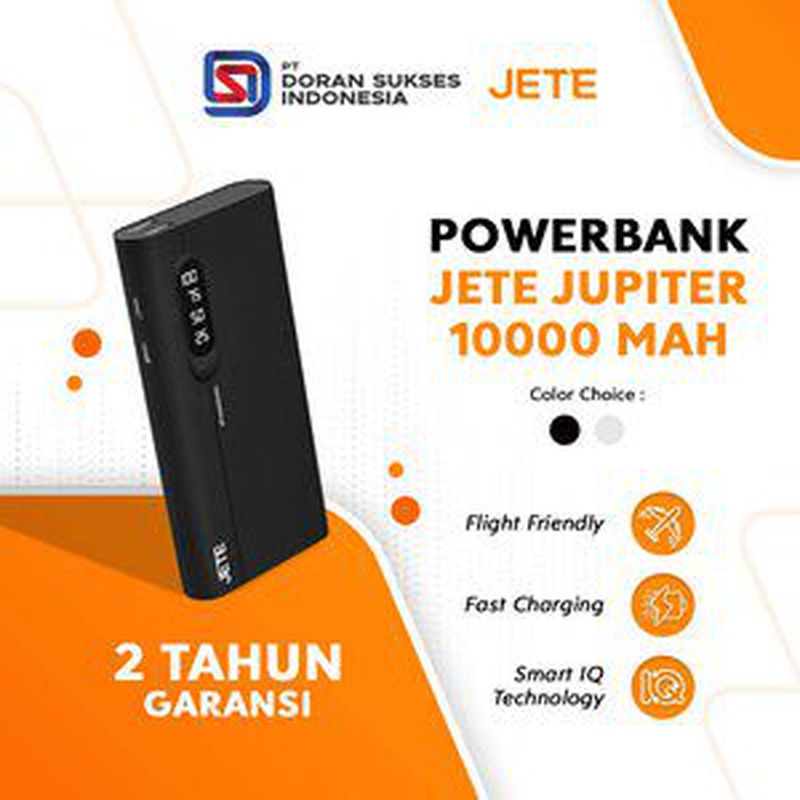 Power Bank 10000 MaH Powerbank Fast Charging JETE Jupiter - Garansi 2 ...