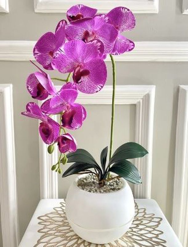 Bunga Meja - Bunga Anggrek Latex Premium Jumbo 1 Tangkai / Rangkai ...