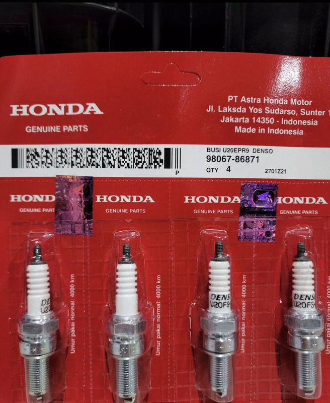 Busi Denso U20 motor Kharisma Supra X 125 Vario Beat Xeon Jupiter MX