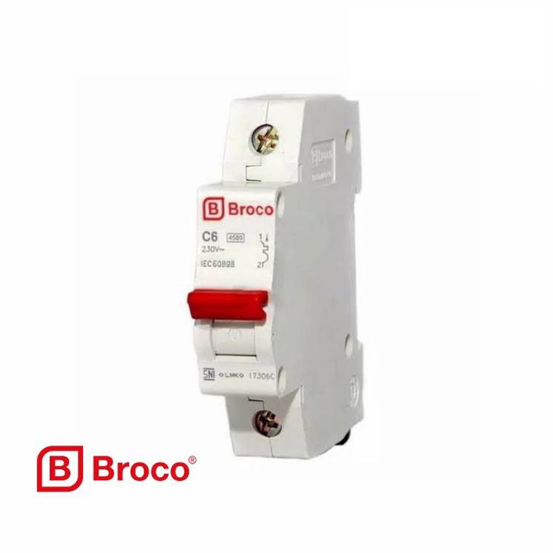 BROCO MCB 1 Phase 6A 17306C / MCB 6 ampere