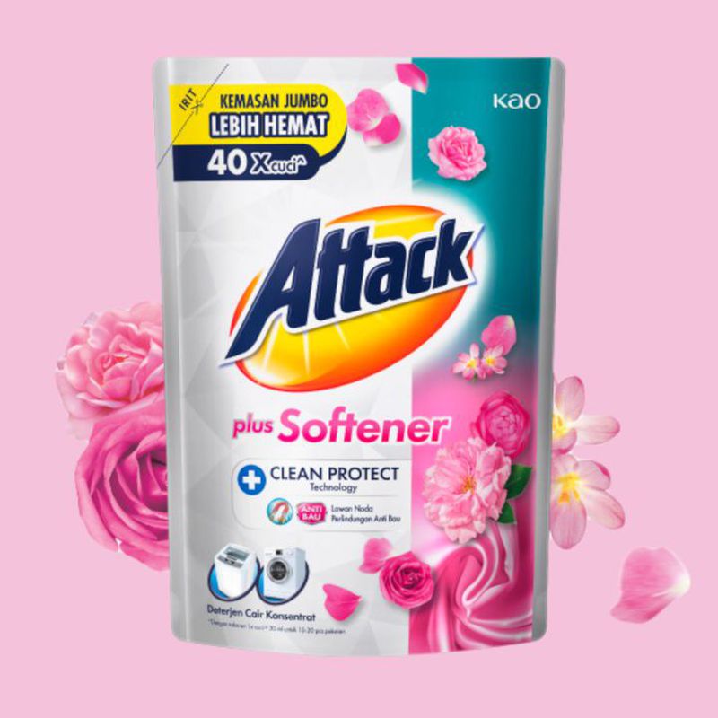 Deterjen Cair Attack Plus Softener 1,2 Liter