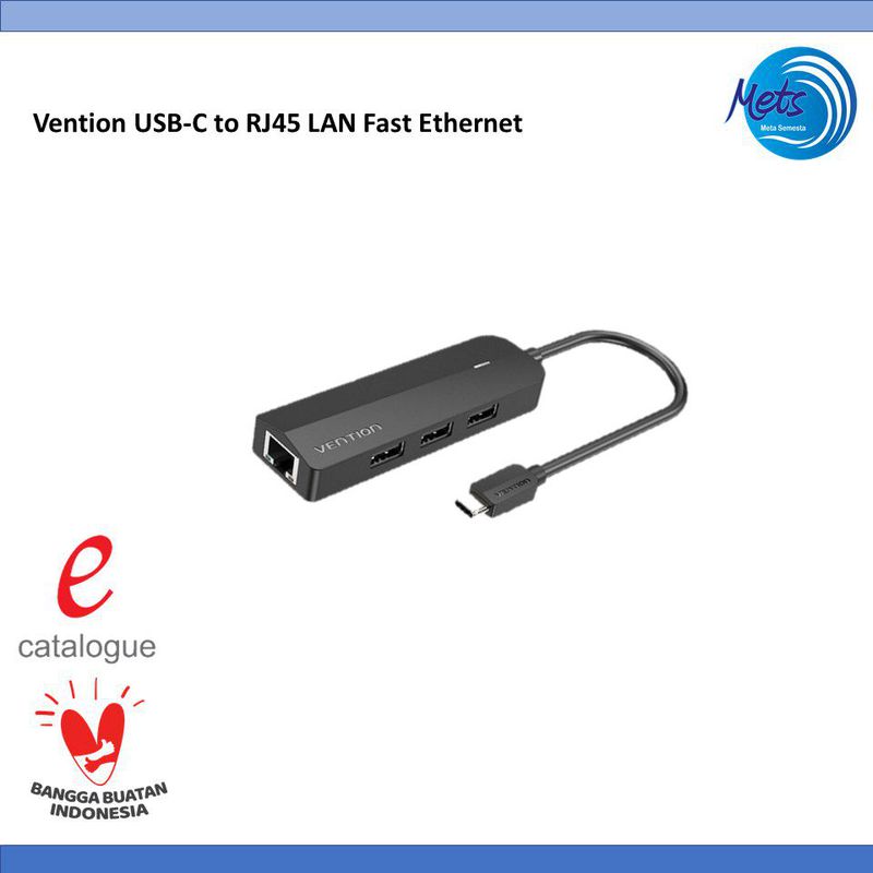 Vention USB-C to RJ45 LAN Fast Ethernet / USB Cable Adapter