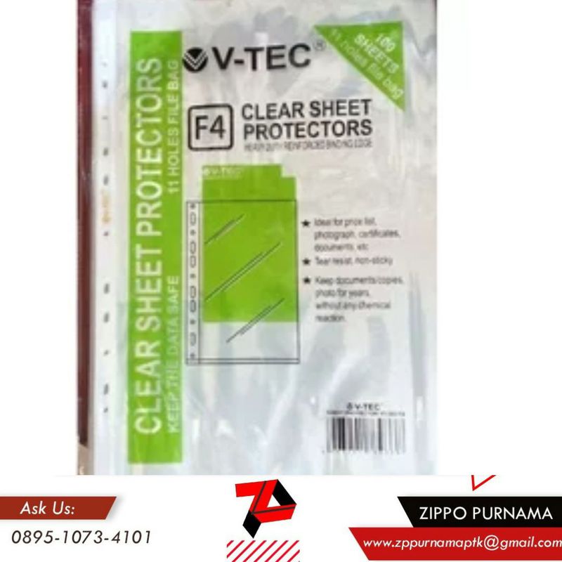 sheet protector vtec (per pack)