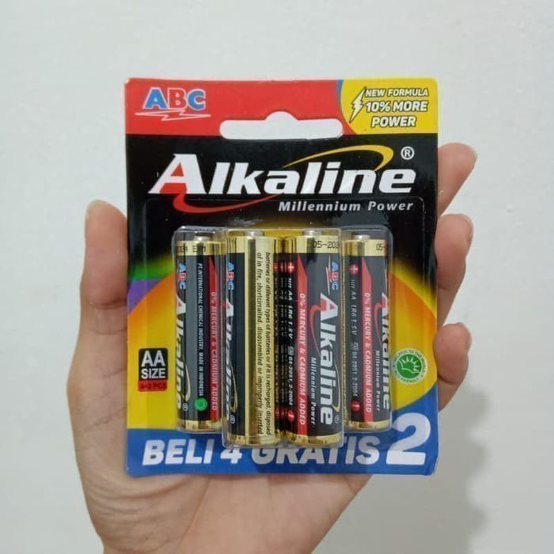 Batre ABC Alkaline AA isi 6 Pcs