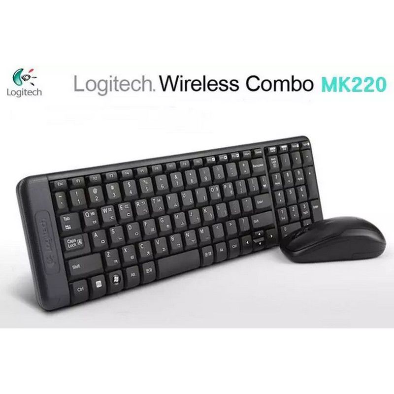 Keyboard Mouse Wireless Combo Logitech MK220