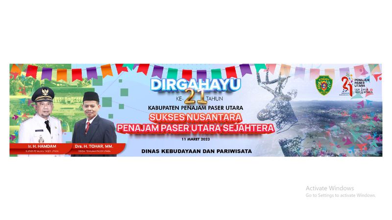 SPANDUK UKURAN 400x100 cm