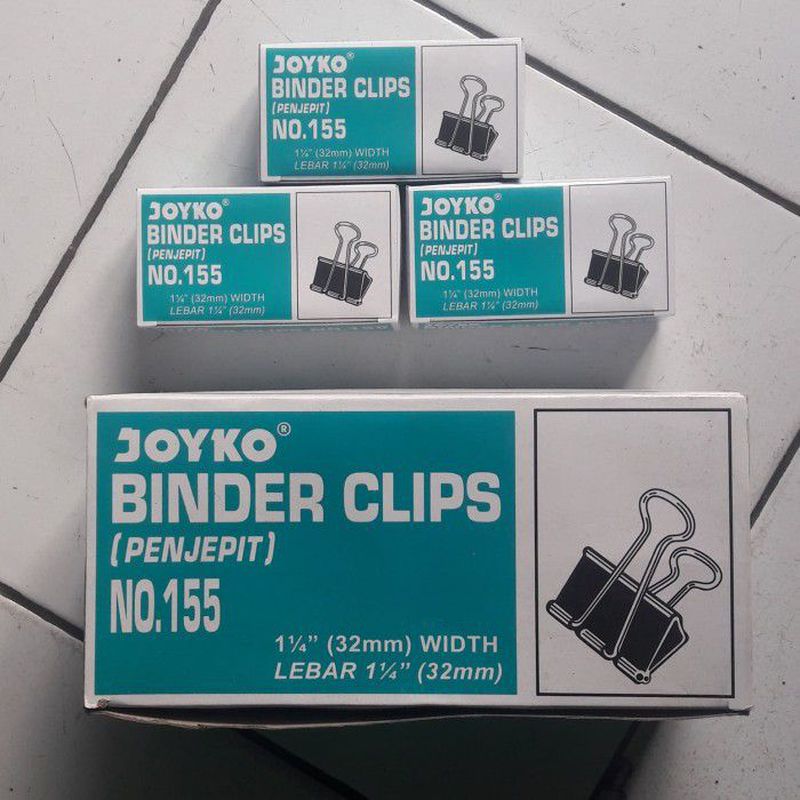 Penjepit Kertas/Binder Klip/Binder Clip No.155 Joyko