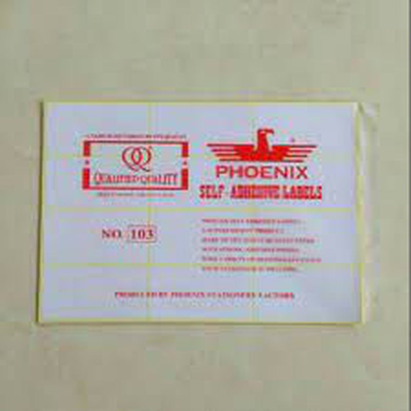 kertas label 103, 107, 123 dll