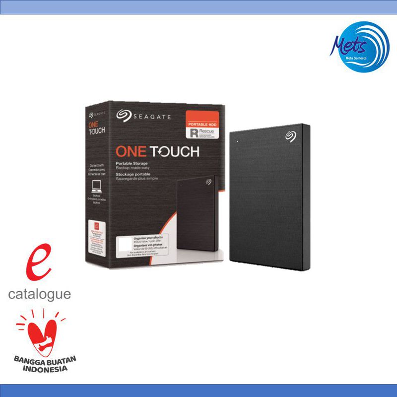 Seagate One Touch Hardisk Eksternal 1TB USB - Abu-Abu