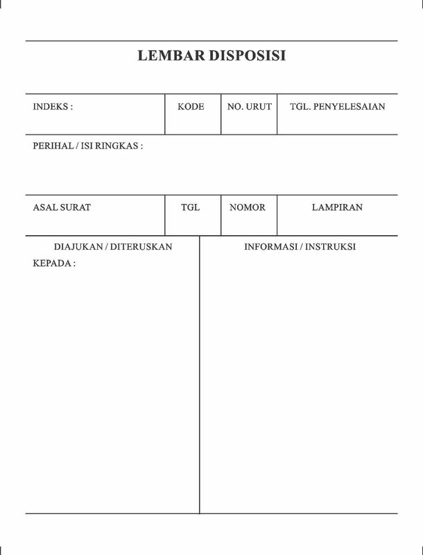 LEMBAR DISPOSISI 2 PLY 1/2 F ISI 100 LEMBAR