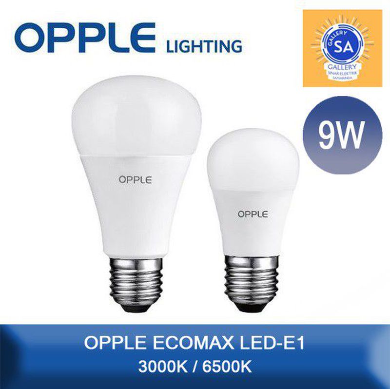 OPPLE LAMPU ECOMAX LED-E1 9W 3000K/6500K P45 E27 - Putih