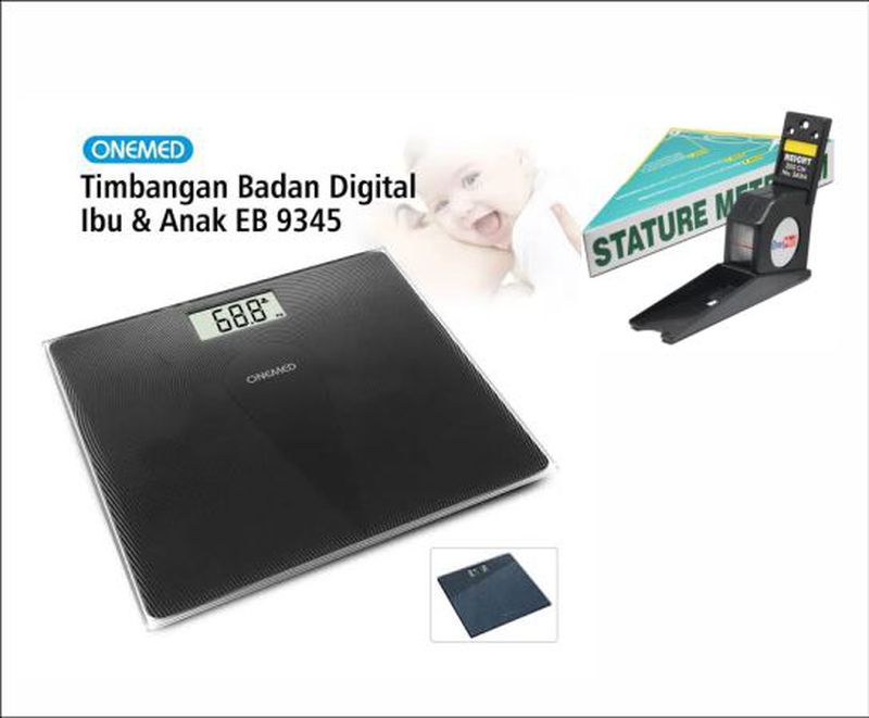 Timbangan Badan Digital Onemed EB9345 + Pengukur Tinggi Badan