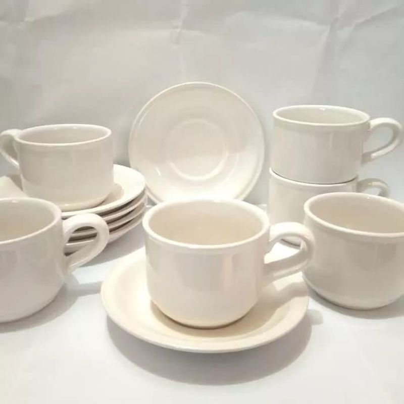 Cangkir Set Putih Polos isi 6