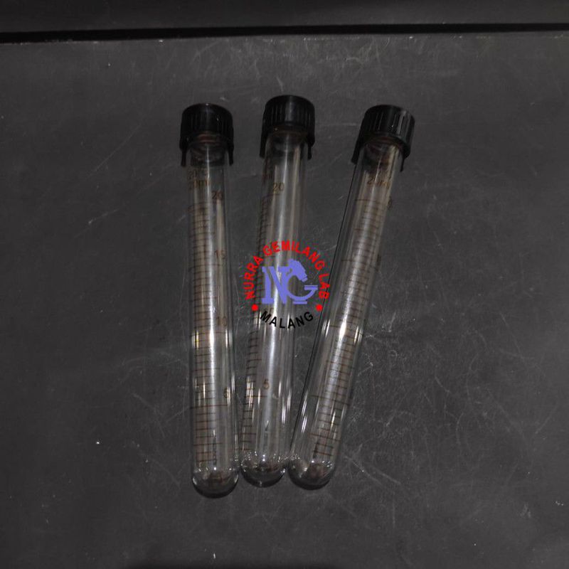 Test Tube with Screw Tabung Reaksi Tutup Ulir 20ml