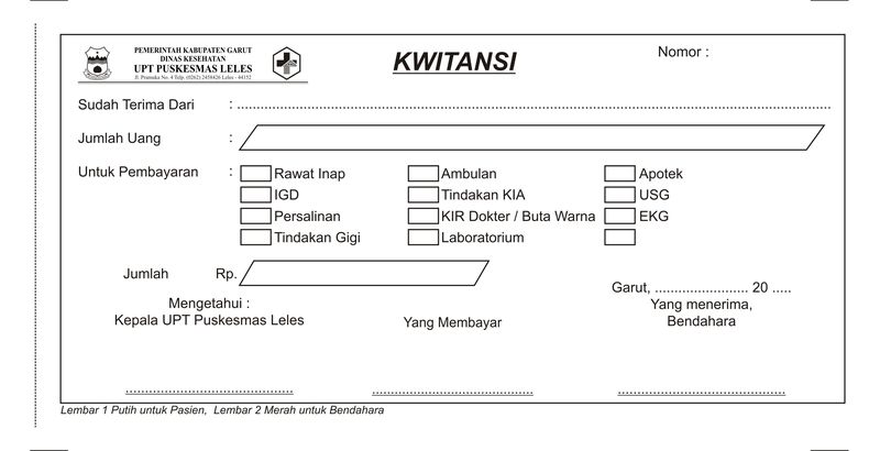 Kwitansi Rawat Jalan Rangkap 2
