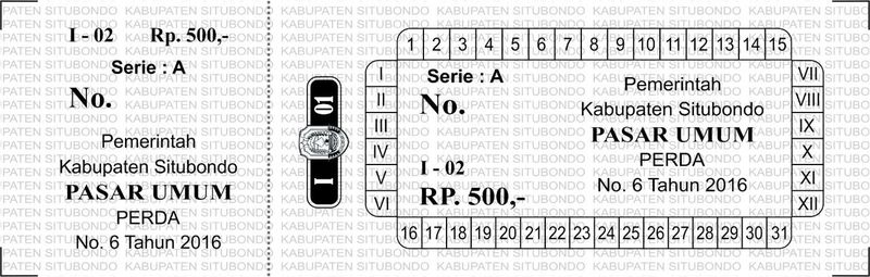 Karcis Pasar Umum Seri A I-02